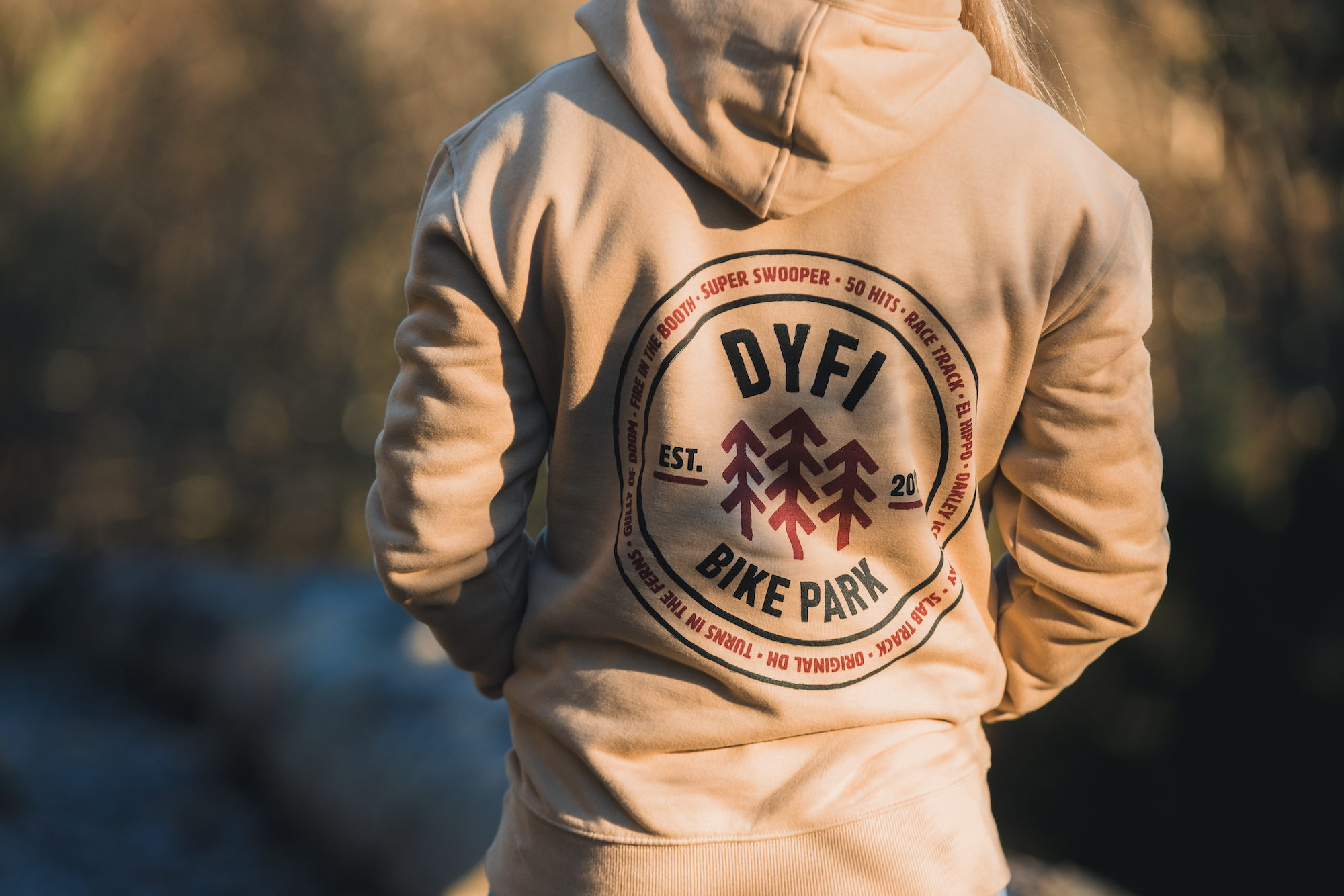 Dyfi Tracks Hoodie - Sand - DYFI Bike Park