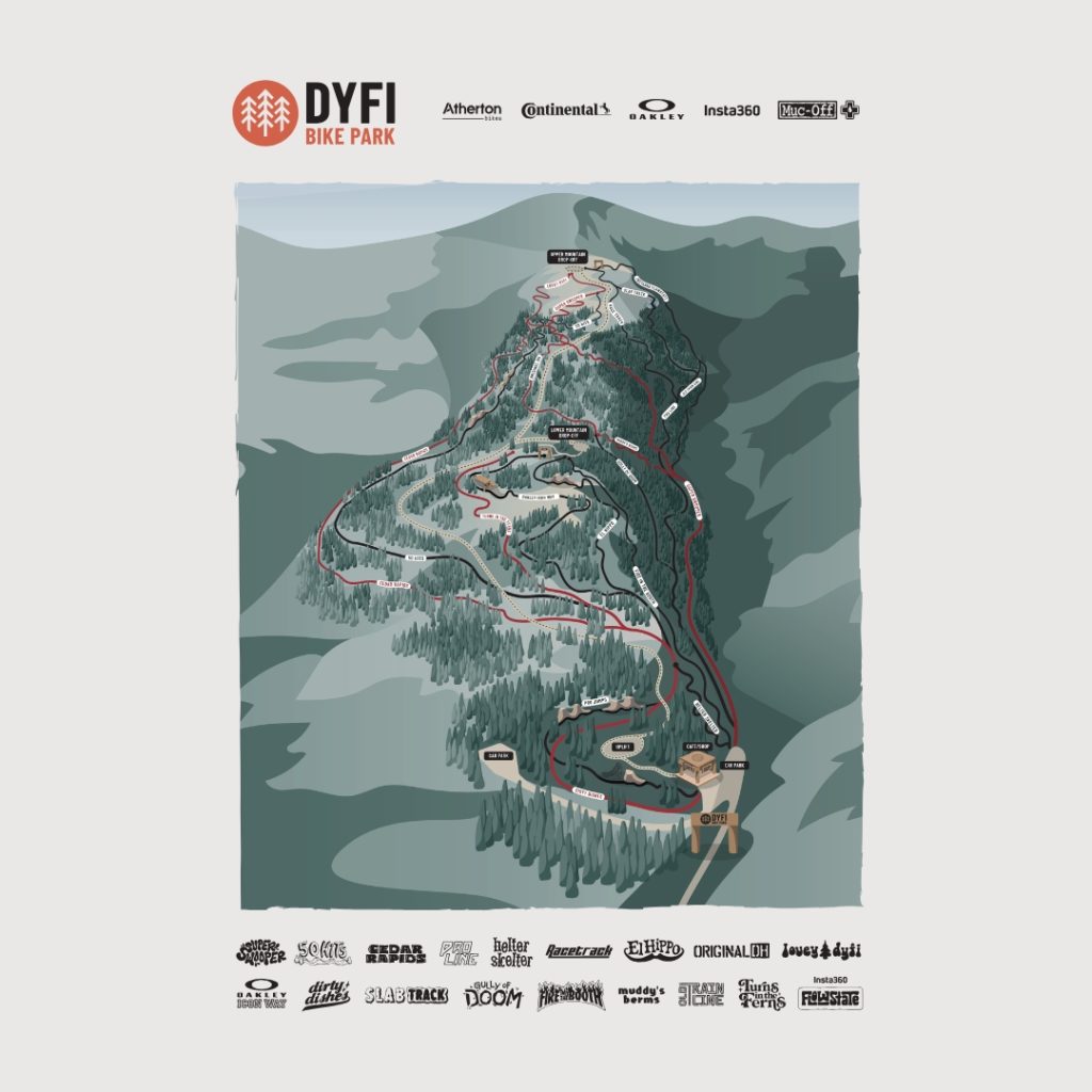 Dyfi Tracks Map Poster - DYFI Bike Park